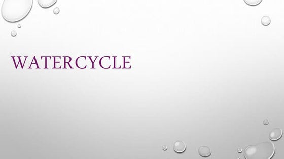 grade 3 water cycle | PPT