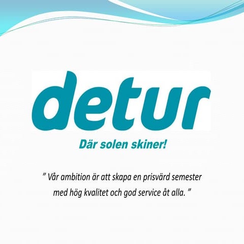Presentation av detur sweden ab | PPT