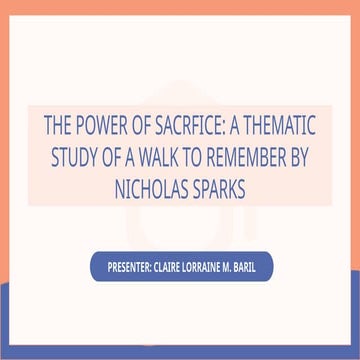 A walk to Remember Presentation (English | PPTX