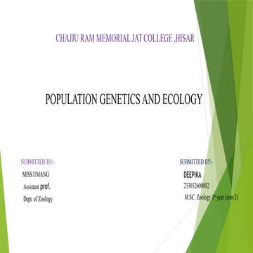 Genetics Chapter 24:Conservation Genetics | PPTX