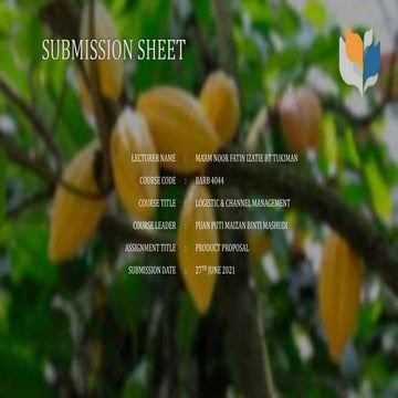 LOGISTIC (COCOA) | PPTX