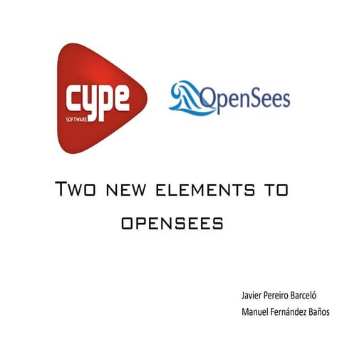 Two new elements to OpenSees | PDF