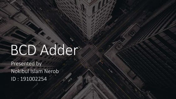 Presentation on bcd adder | PPT