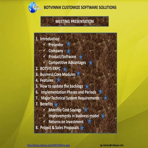 BCSS and BOTSYS ERPC CORE MODULES p2 | PPSX