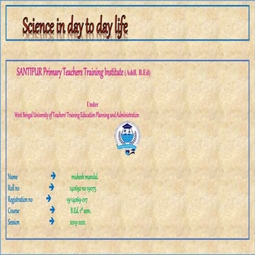 power point on "Science in day to day life" | PPTX