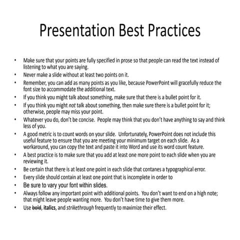 Presentation best practices | PPTX