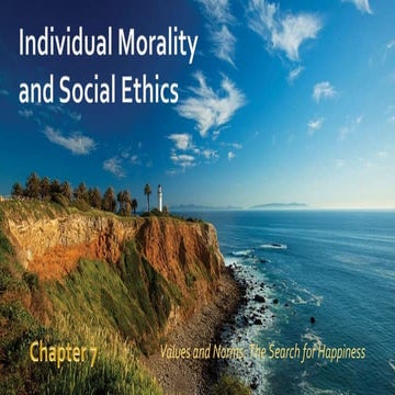 Individual Morality and Social Ethics book 2 chap 7 | PPT