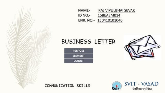 Six Standard parts of a letter | PDF