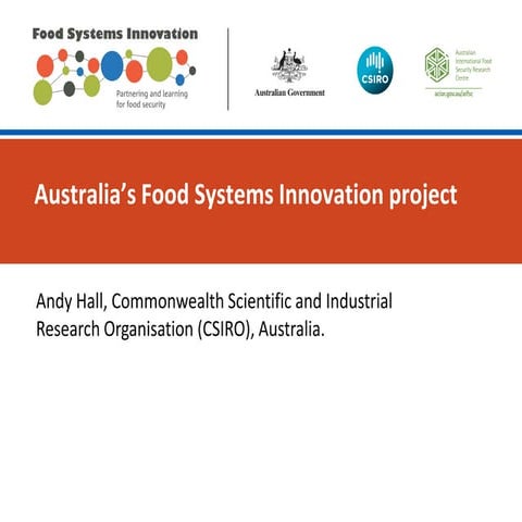 Australia’s Agri-food Innovation Ecosystem | PDF