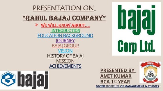 Presentation on rahul bajaj.pptx | PPT