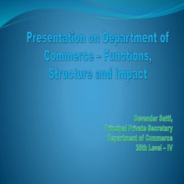Ministry of commerce | PPTX