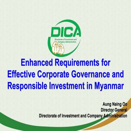 DICA - Aung Naing OO: Enhanced Requirements for Effective Corporate ...