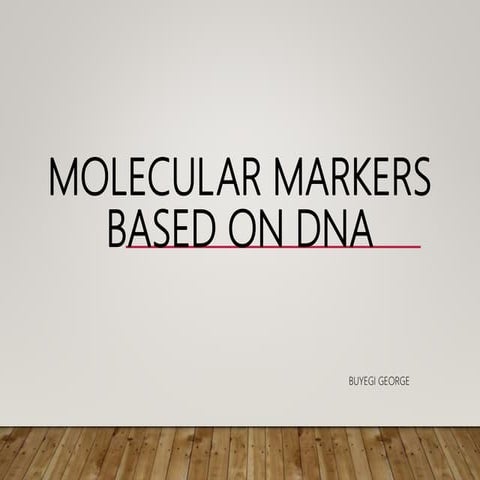 molecular markers based on DNA | PPT