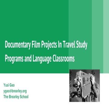 Project Based Learning in Travel Study Program Design | PPT