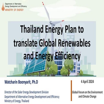 CCXG global forum, April 2024, Watcharin Boonyarit | PPT