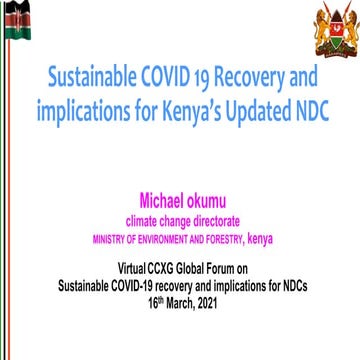 CCXG Forum, March 2021, Michael Okumu | PPT