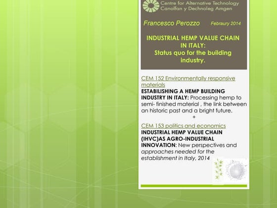 Green chemistry : the biotech Cinderella | PPT