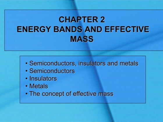 Energy band diagram of semiconductor | PPTX