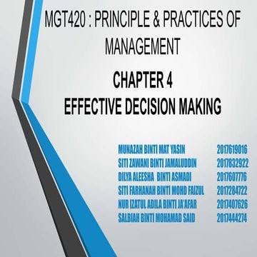 MGT420 : chapter 4 | PPTX