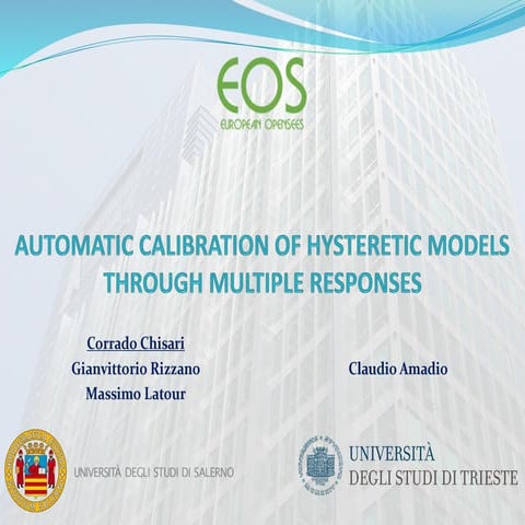 Automatic Calibration Of Hysteretic Models Through Multiple Responses Ppt