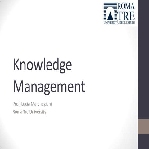 Knowledge management intro class | PPT