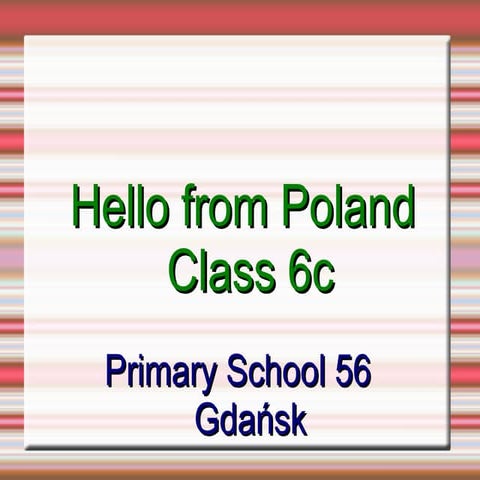 Presentation class 6c from gdansk | PDF