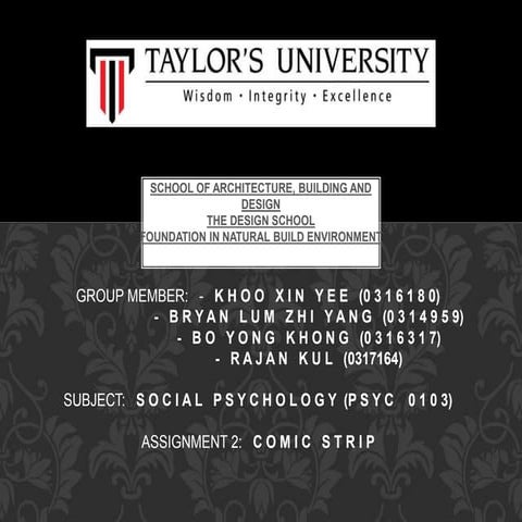 Presentation Comic Strip (Psychology) | PPTX