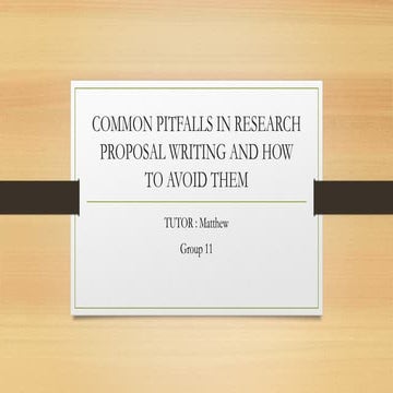 PRESENTATION COMMON PITFALLS of group 11 | PPTX