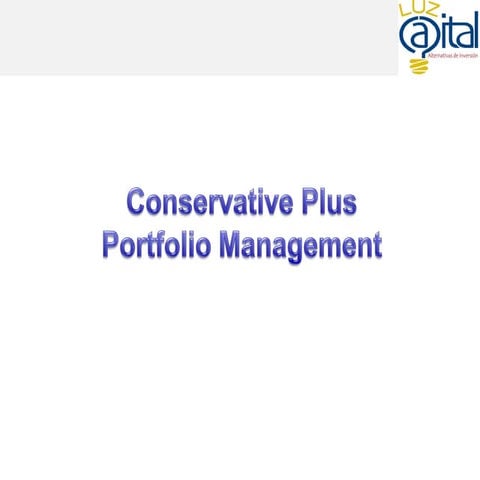 Presentation Conservative Portfolio Plus | PPT