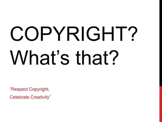 Copyright and Licensing Issues