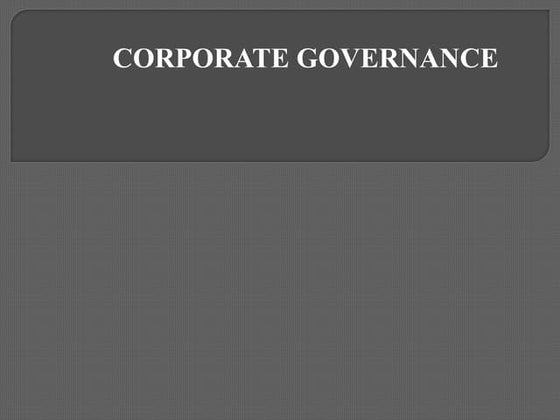 The cadbury committee report on corporate governance | PPTX | Business ...