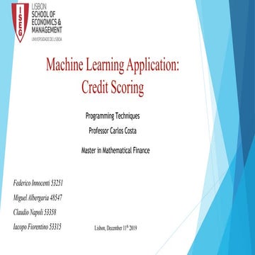 Machine Learning Application: Credit Scoring | PDF