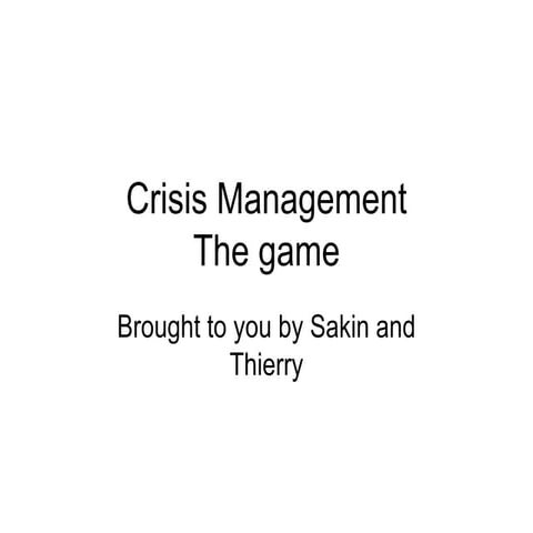 Presentation Crisis | PPT