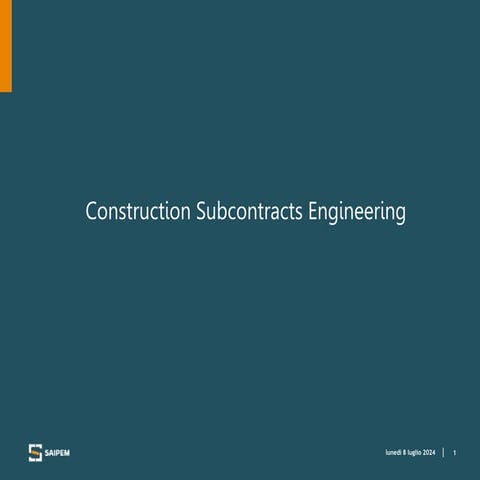 CONSTRUCTION SUBCONTRACT ENGINEERTECHNICAL OFFICER Presentation CSE_Prism.pptx