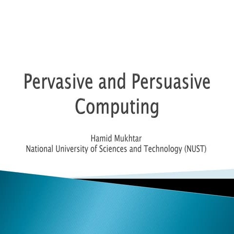 Pervasive and Persuasive Computing | PDF