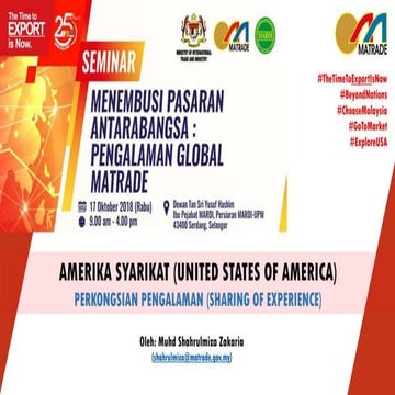 Presentation - Seminar 17 Oktober 2018 @ MARDI | PPT