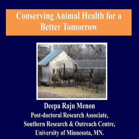 Controlling diseases to ensure better animal health | PPTX