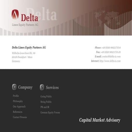 Presentation Delta Limes Equity Partners Ag | PDF