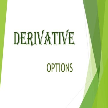Derivative - Options | PPT