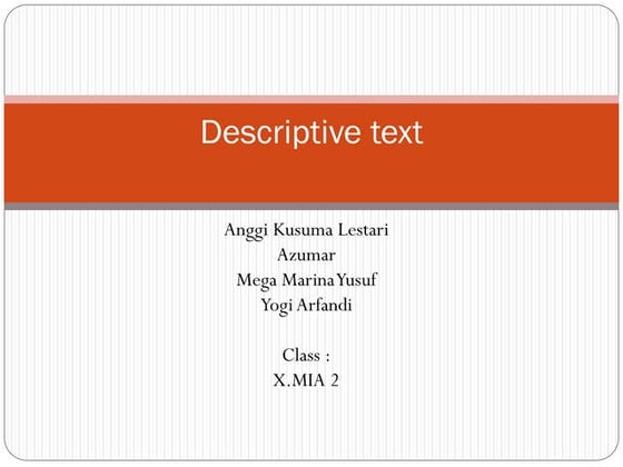 Descriptive text ppt | PPTX