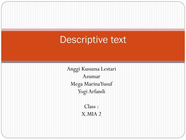 Descriptive text ppt | PPTX