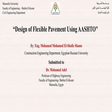 Design of Flexible Pavement Using AASHTO.pptx