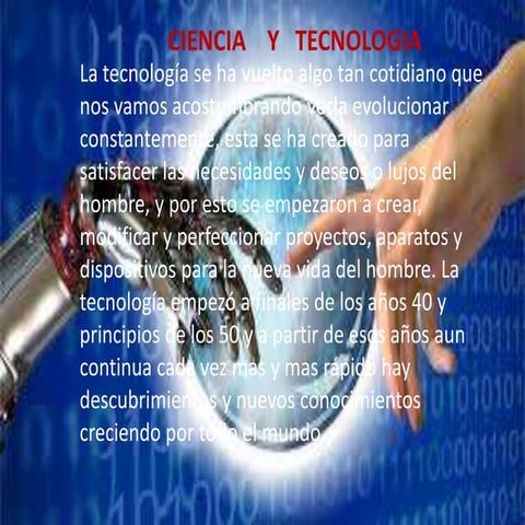 como seria la vida del hombre sin la tecnologia | DOCX