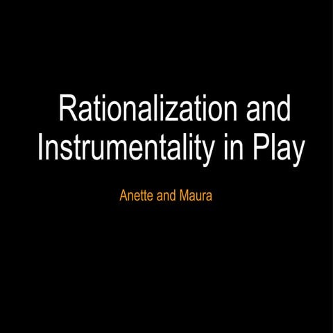 Instrumentalization of play | PPT