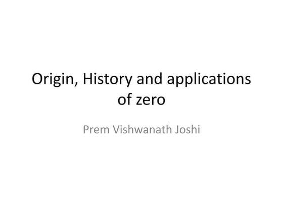 History of Zero - Mathematics | PPT