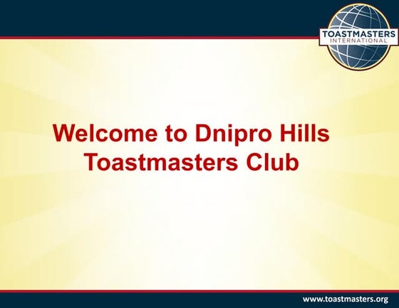 Introduction to Toastmasters | PPTX