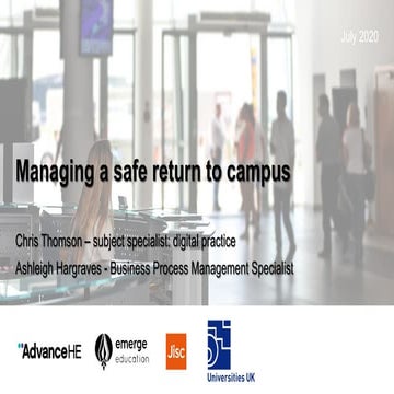 Learning and teaching reimagined: managing a safe return to campus | PDF