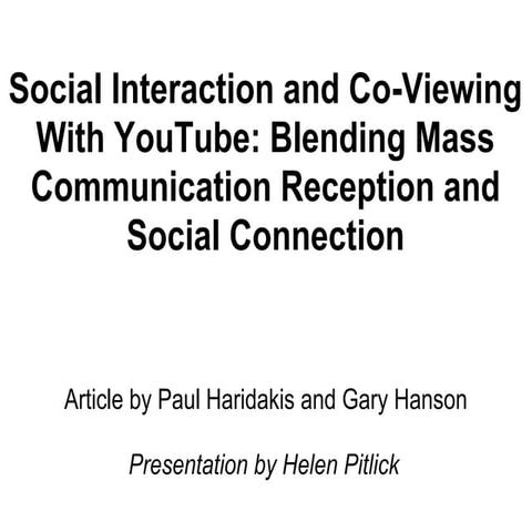 Presentation [Draft] | PDF