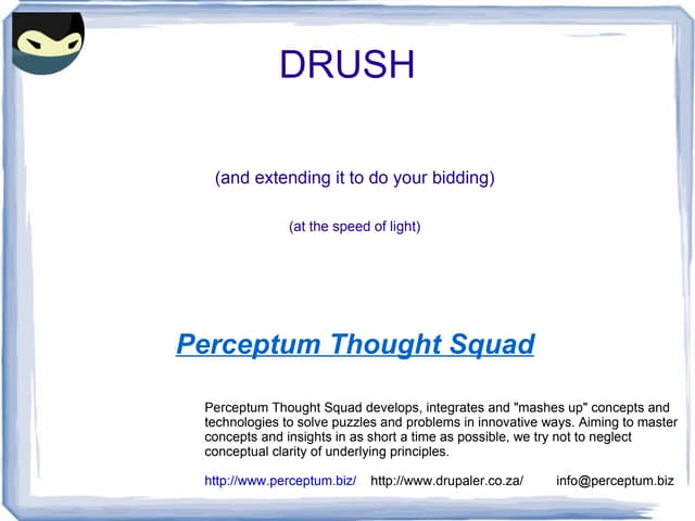 Drush Presentation Odp Programming Languages Computing