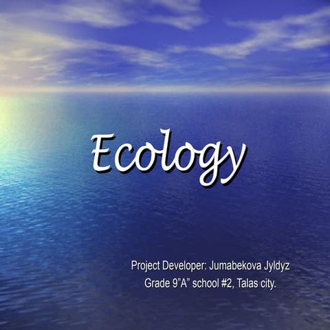 Presentation ecology | PPT